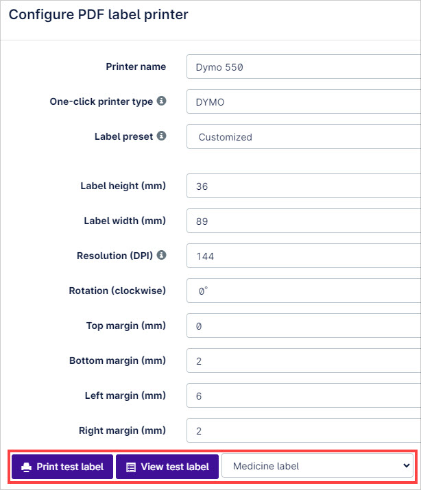 Recommended Configurations for PDF Label Printing – Provet Help Centre