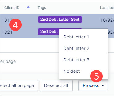 Update Client Tags to a Different Debt Status – Provet Help Centre