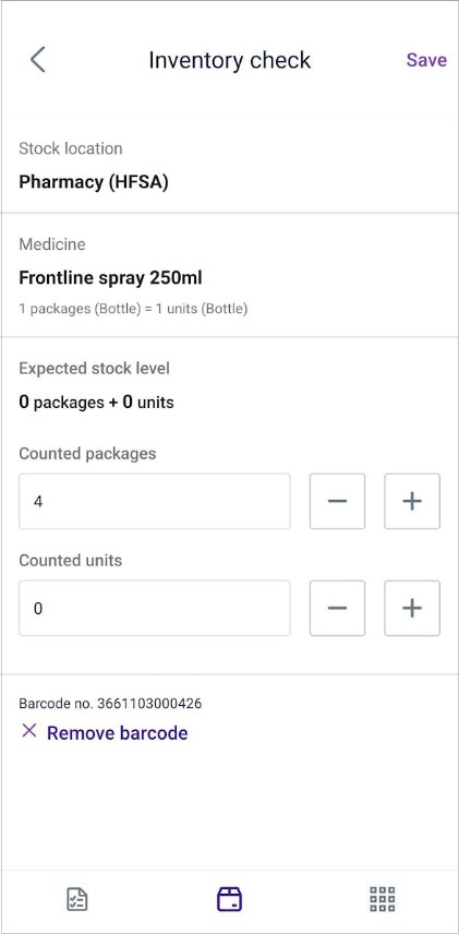 Perform Inventory Check in Mobile App – Provet Help Centre